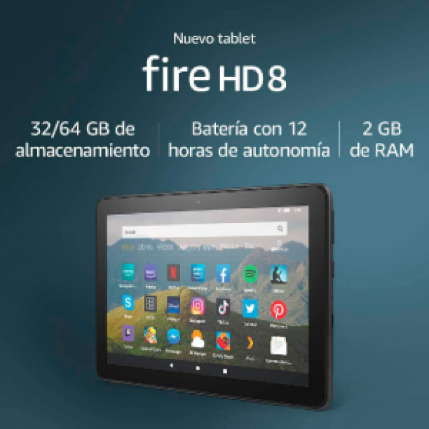 Tablet Amazon Fire HD 8 2020 KFONWI 8" 32GB black y 2GB de memoria RAM ...